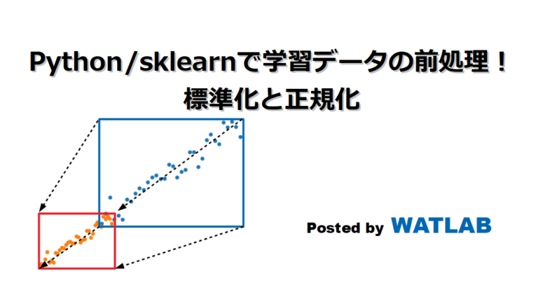 Python/sklearnで学習データの前処理！標準化と正規化 | WATLAB
