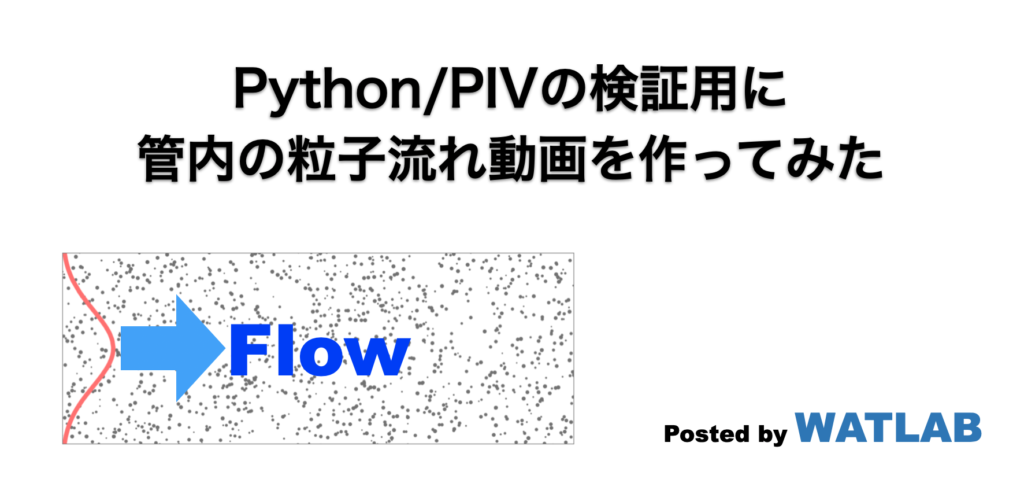 Python/PIVの検証用に管内の粒子流れ動画を作ってみた | WATLAB