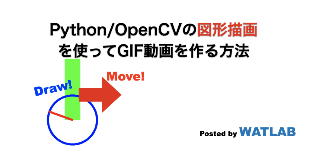 Python/OpenCVの図形描画を使ってGIF動画を作る方法| WATLAB