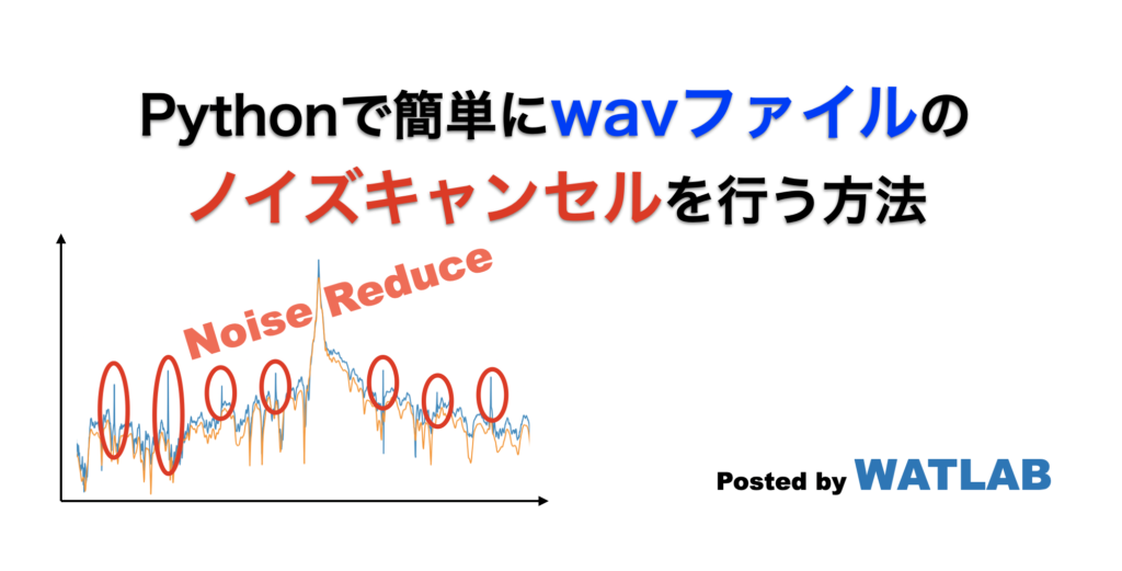 Pythonで簡単にwavファイルのノイズキャンセルを行う方法 | WATLAB import Python