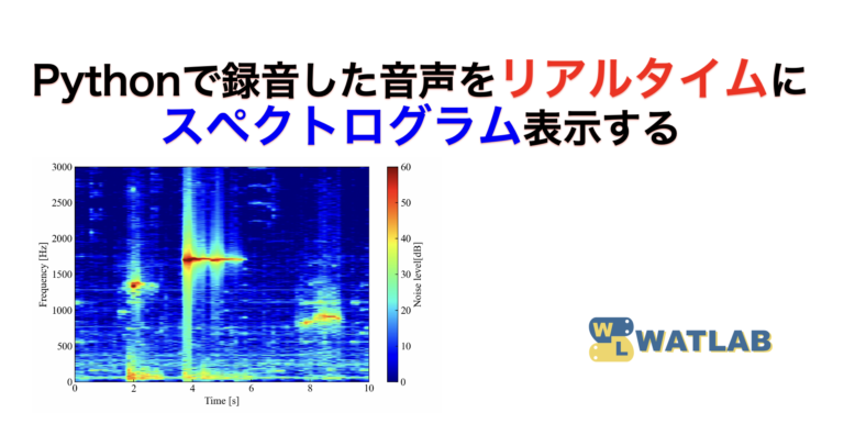 Pythonで録音した音声をリアルタイムにスペクトログラム表示する | WATLAB import Python